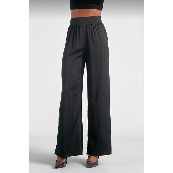 Elan | Pants & Jumpsuits | New Elan Satin Pants In Black | Poshmark